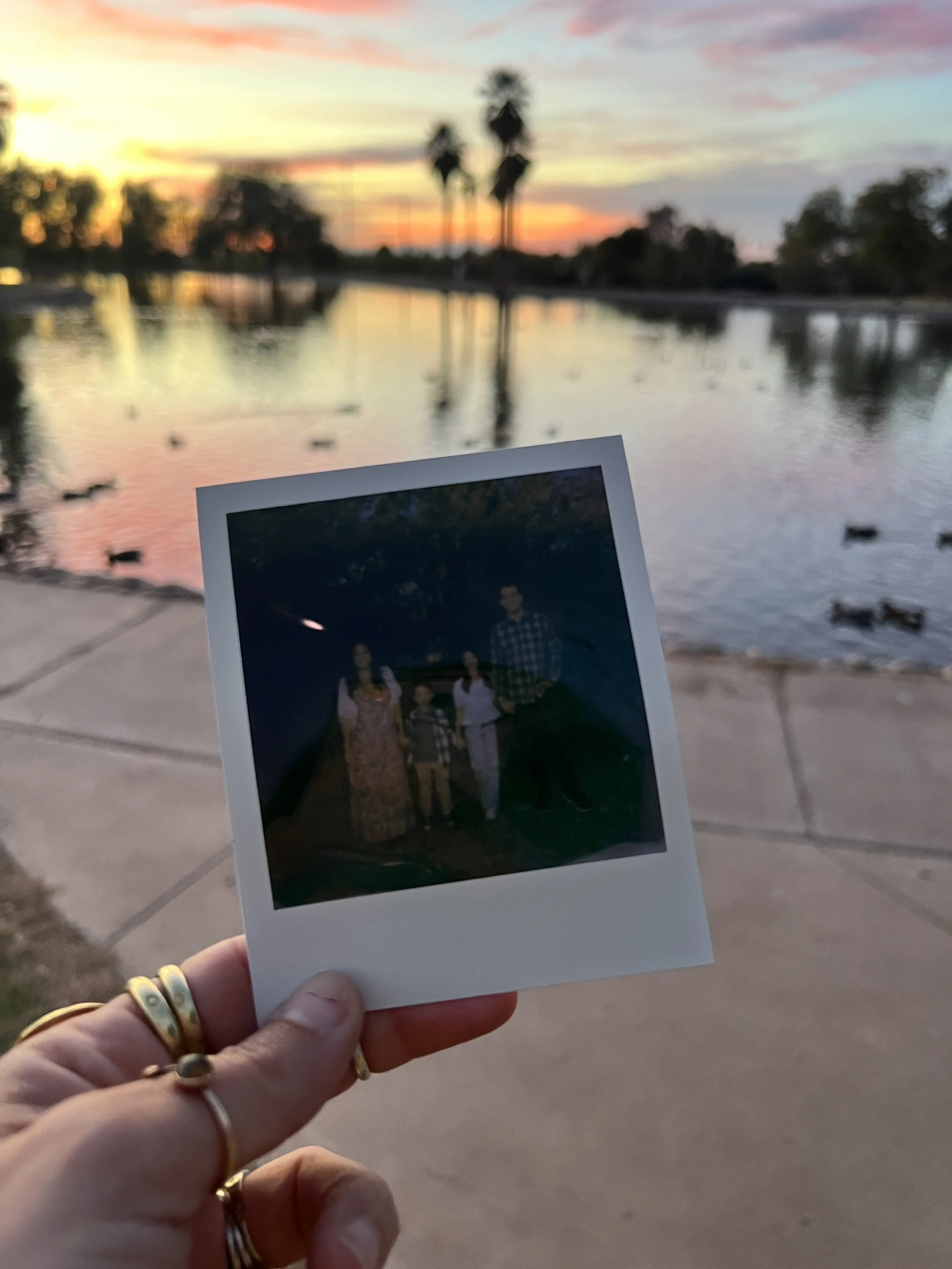 A. and Family at Granada Park Mini Session with Polaroid Photo at ...