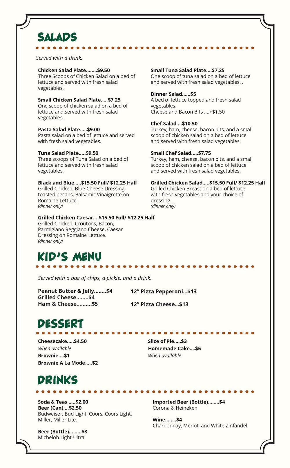 Online Menu — Poplar Dawg's Eatery