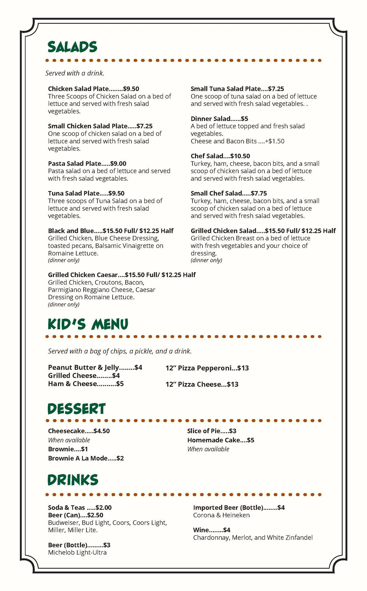 Online Menu — Poplar Dawg's Eatery