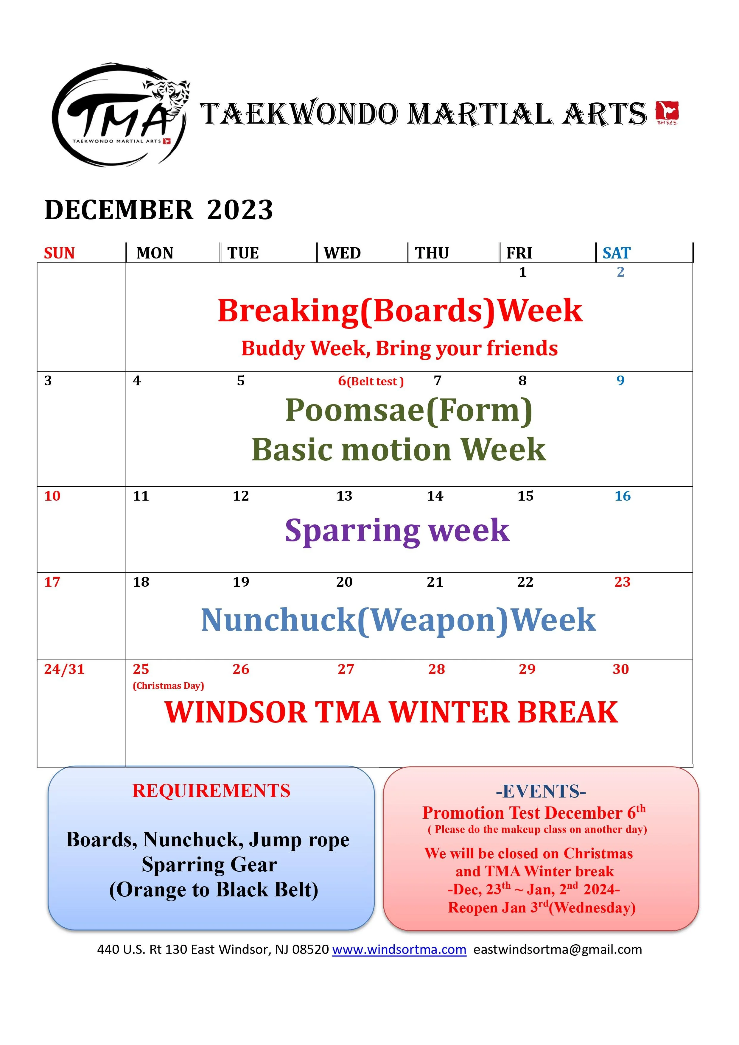 Schedule — WINDSOR TMA