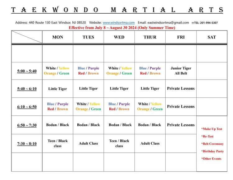 Schedule — WINDSOR TMA
