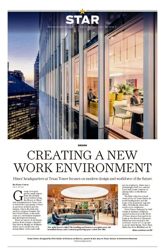 Houston Chronicle: New Hines HQ at Texas Tower focuses on modern design ...