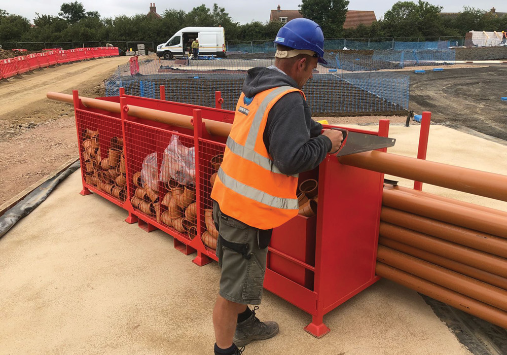 Drainage Pipe & Fittings Site Storage Workstation | SiteStak