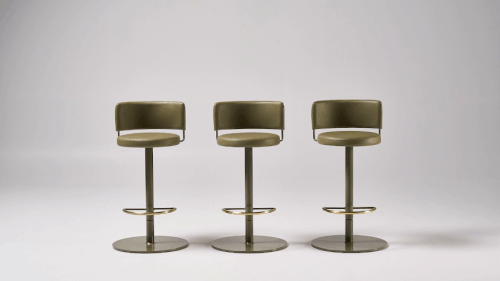 The Floor fixed & Pedestal swivel stool from Grazia & Co — GESTALT NEW YORK