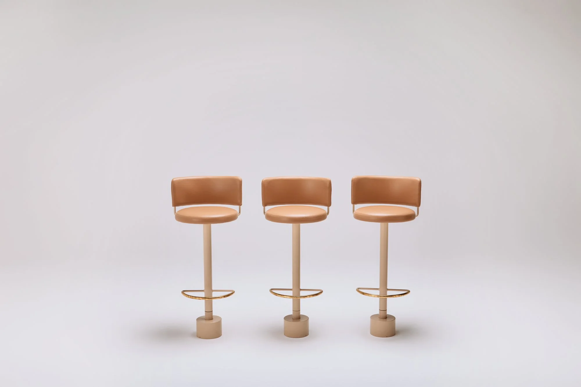 The Floor fixed & Pedestal swivel stool from Grazia & Co — GESTALT NEW YORK