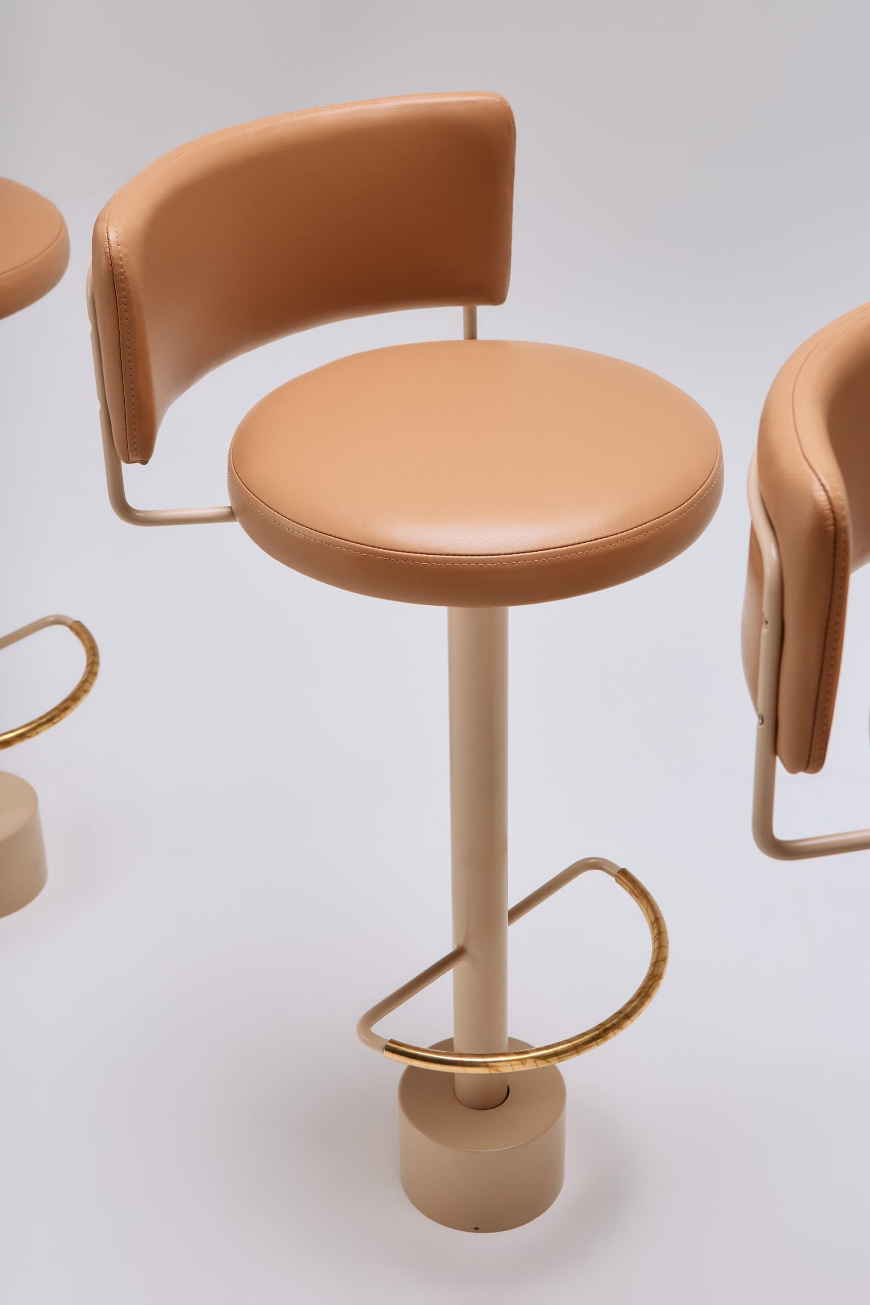 The Floor fixed & Pedestal swivel stool from Grazia & Co — GESTALT NEW YORK