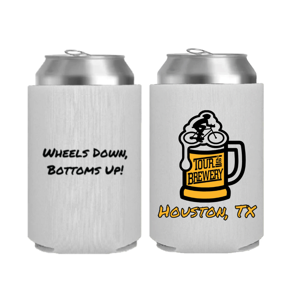 TdB - Wheels Down Koozie — Tour De Brewery Houston
