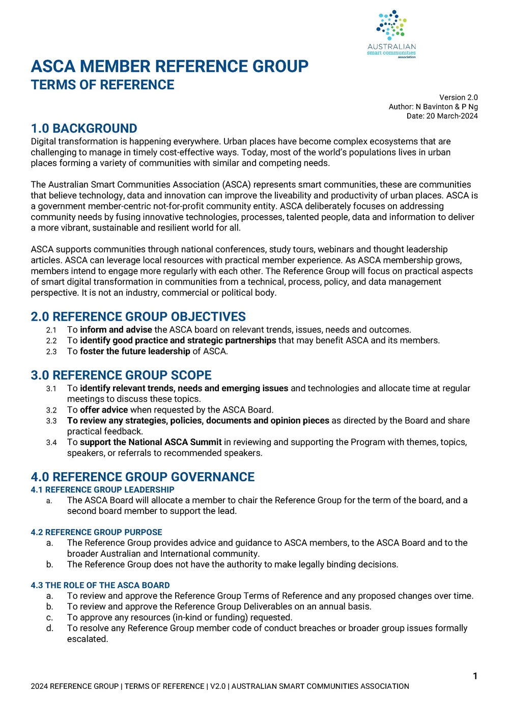 2024 Member Reference Group Terms of Reference - ASCA - Australian ...