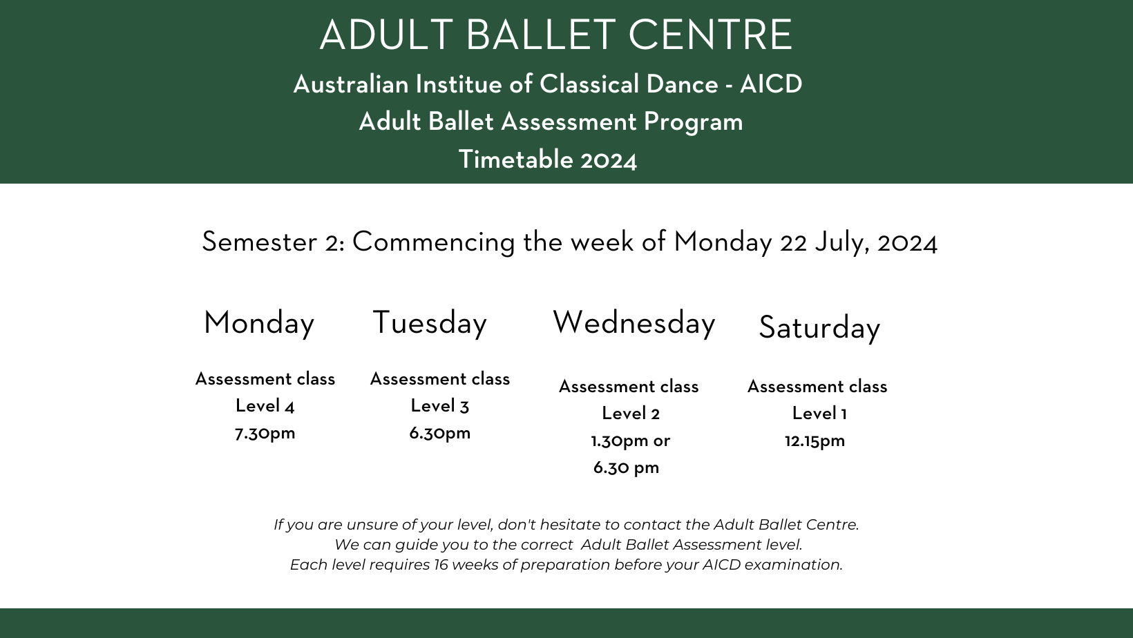 Adult ballet classes Melbourne — Adult Ballet Centre
