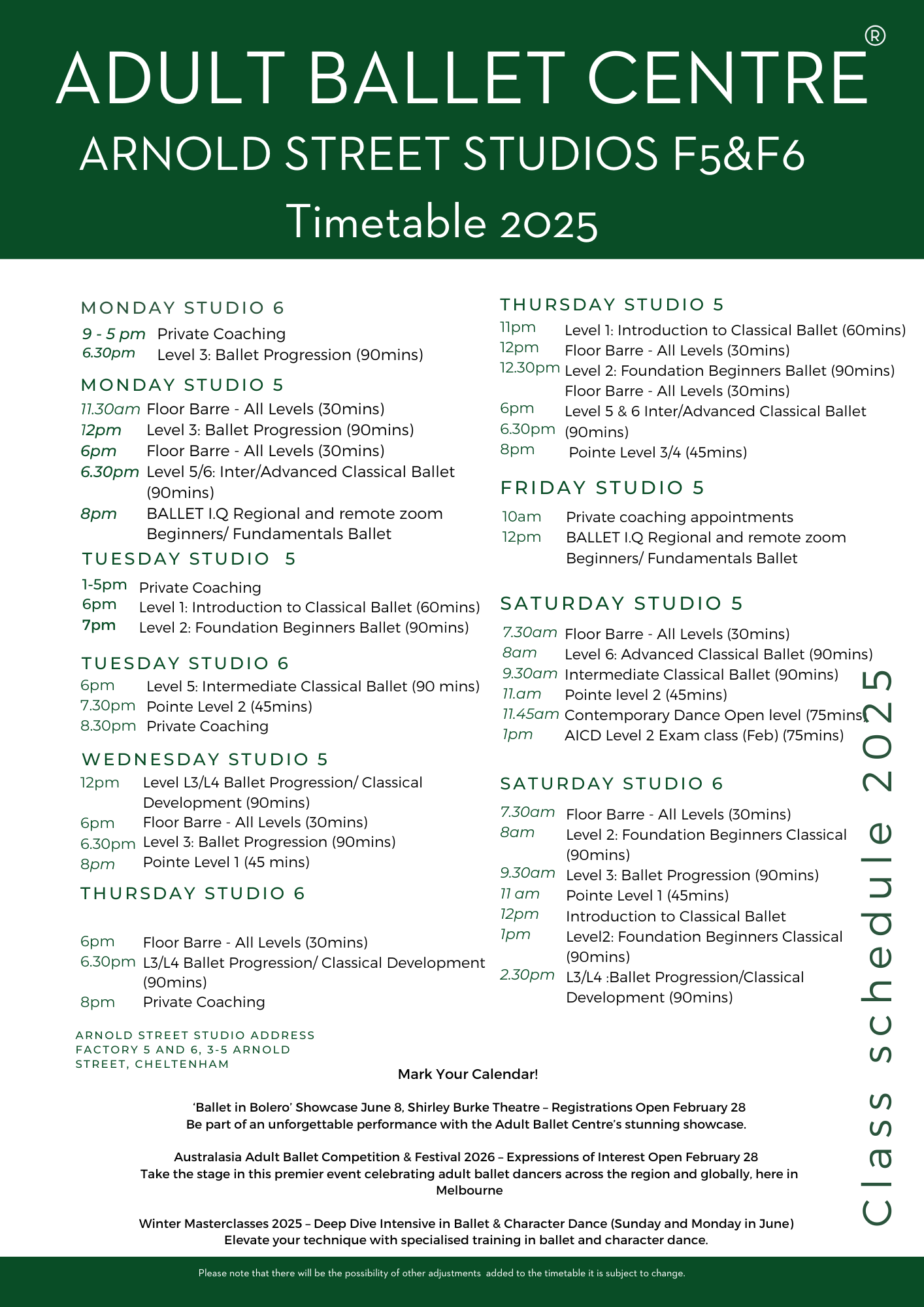 Adult ballet classes Melbourne — Adult Ballet Centre