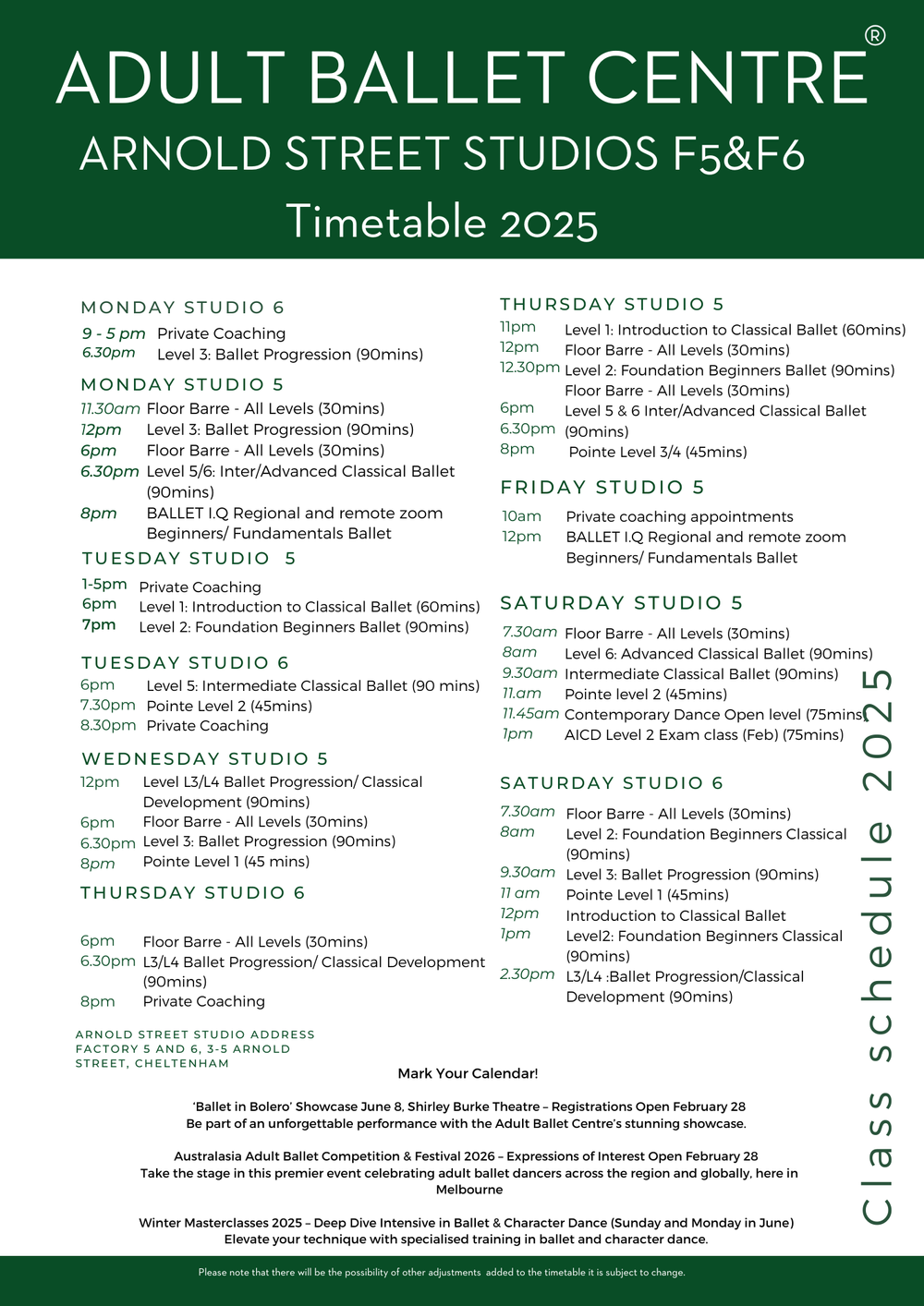 Adult ballet classes Melbourne — Adult Ballet Centre