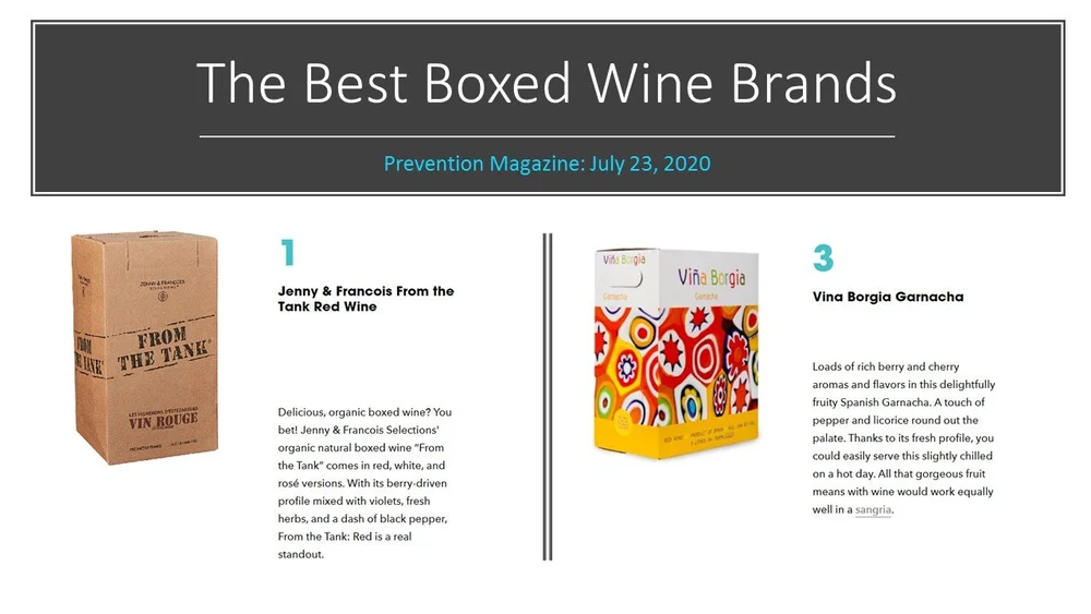 From the Tank Red and Vina Borgia Garnacha are Some of the Best Boxed ...