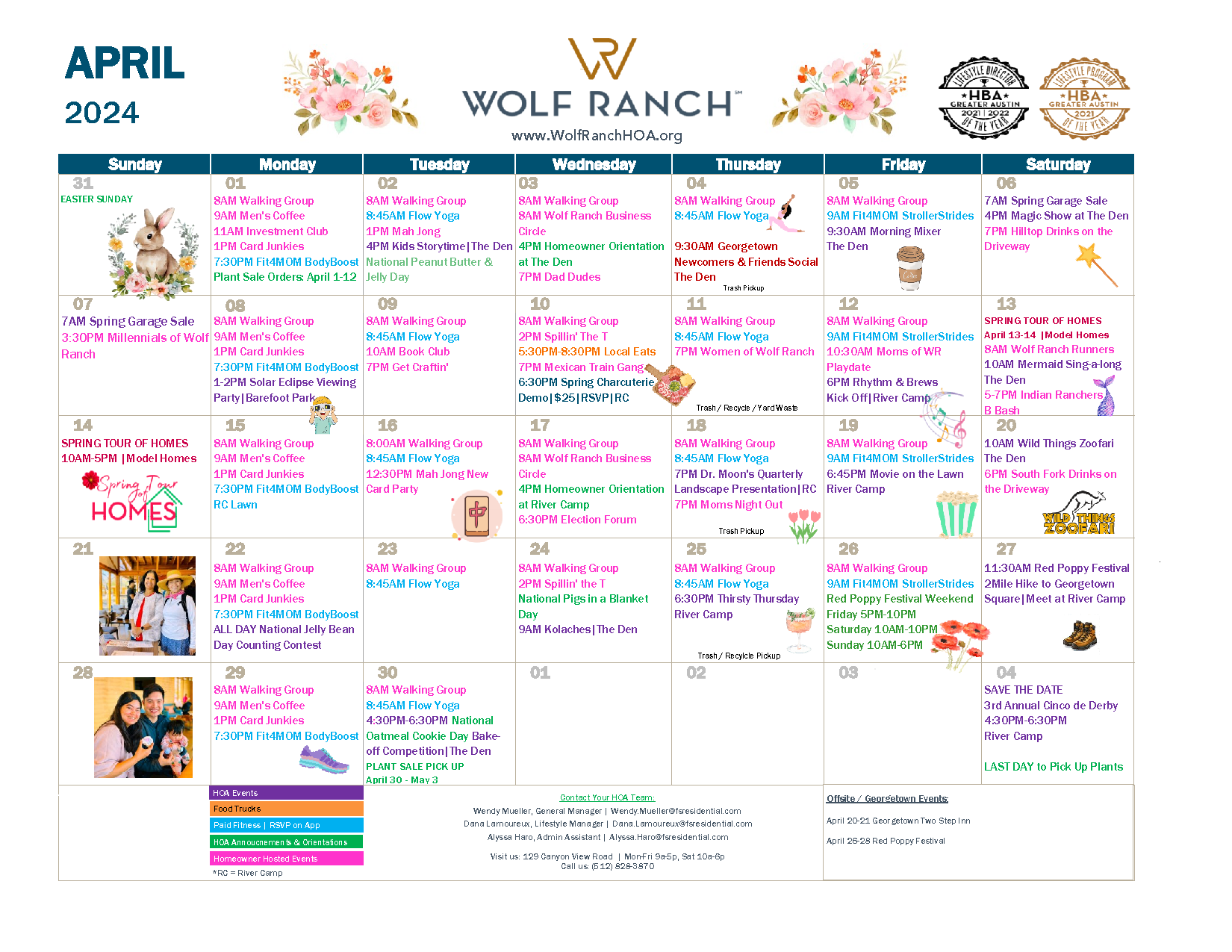 CALENDARS — Wolf Ranch