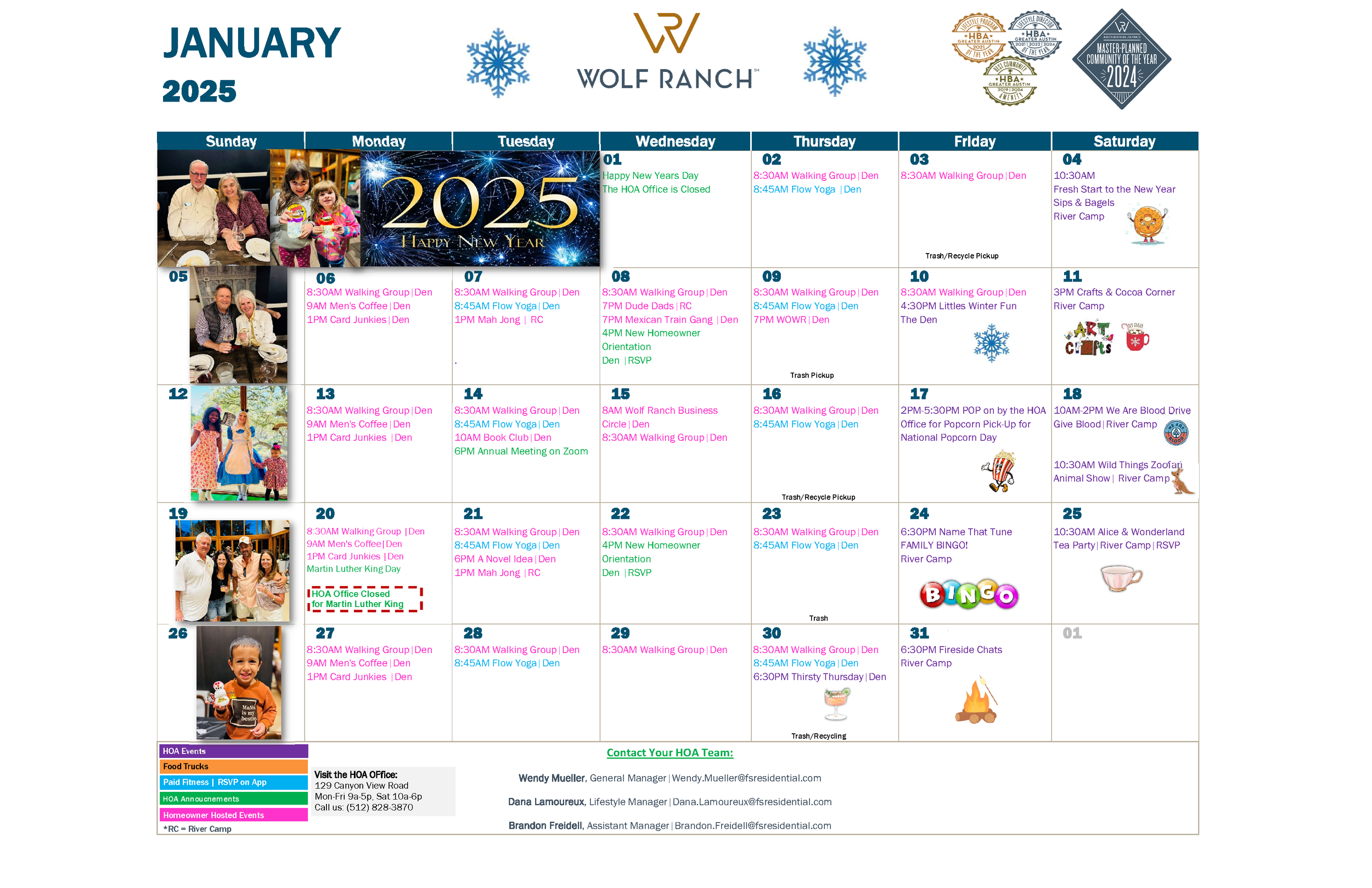 CALENDARS — Wolf Ranch