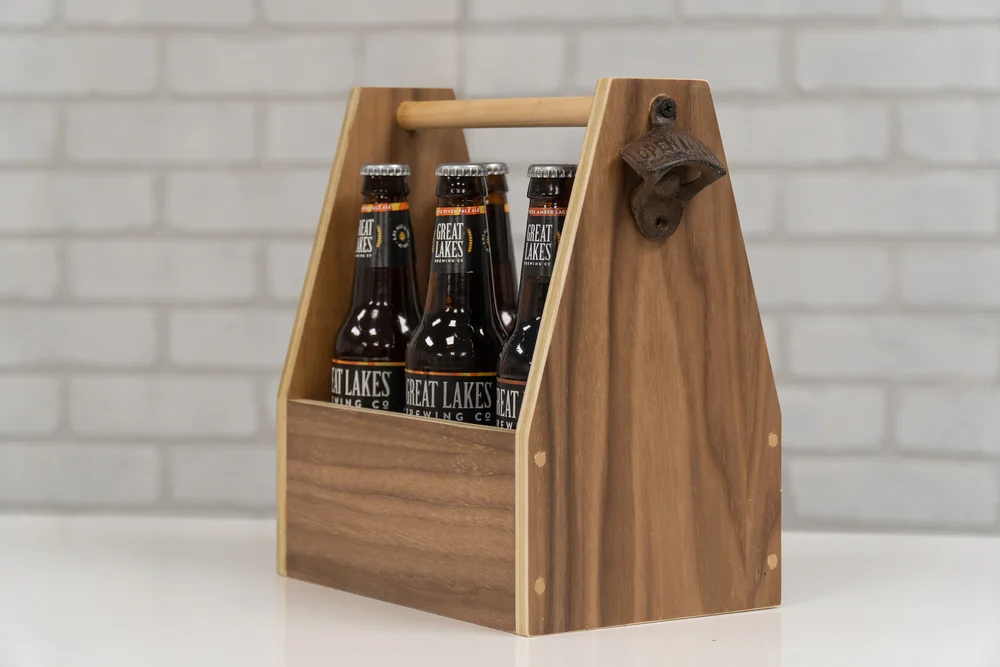 Pine Wooden Beer Tote