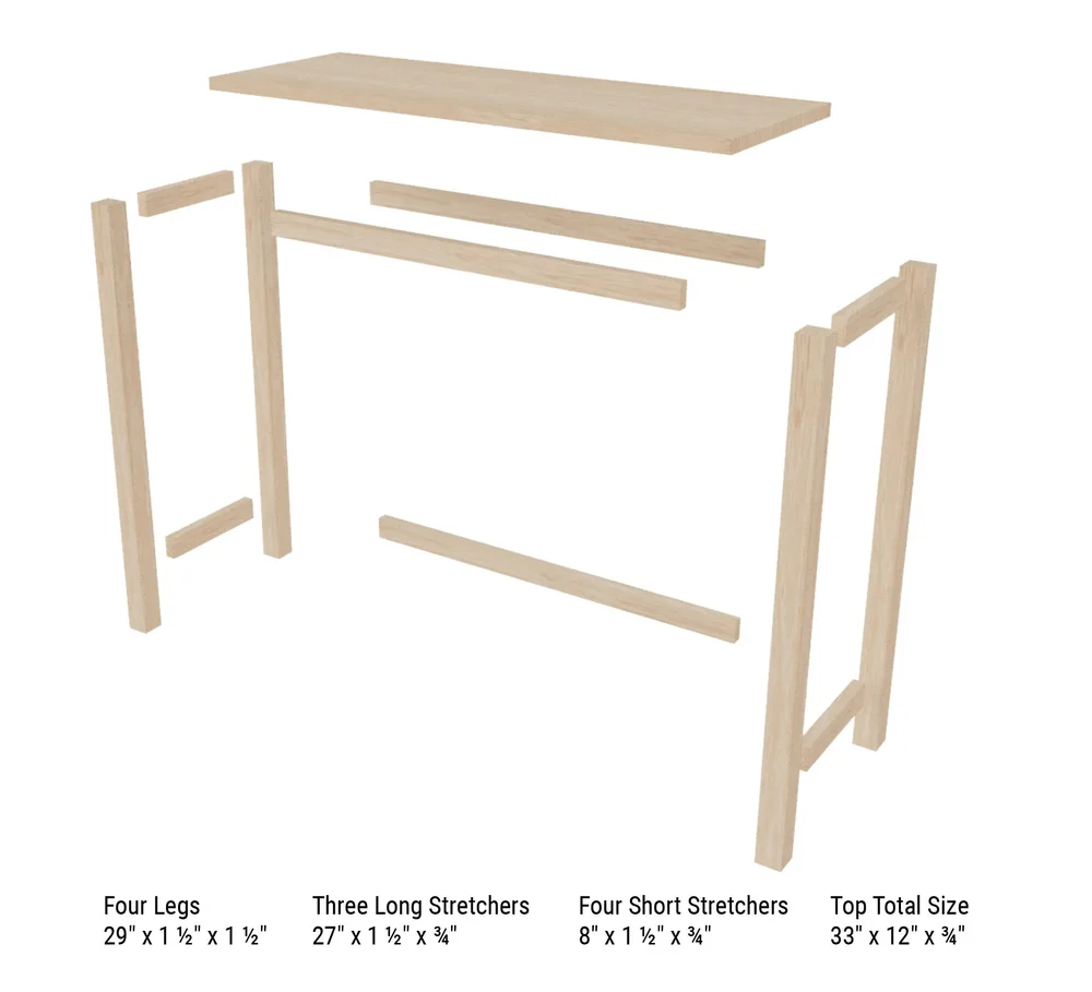 How to Make an Entry Way Table with Only Two Power Tools