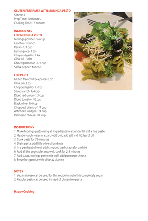 Gluten-free Pasta with Moringa Pesto — Jalsa