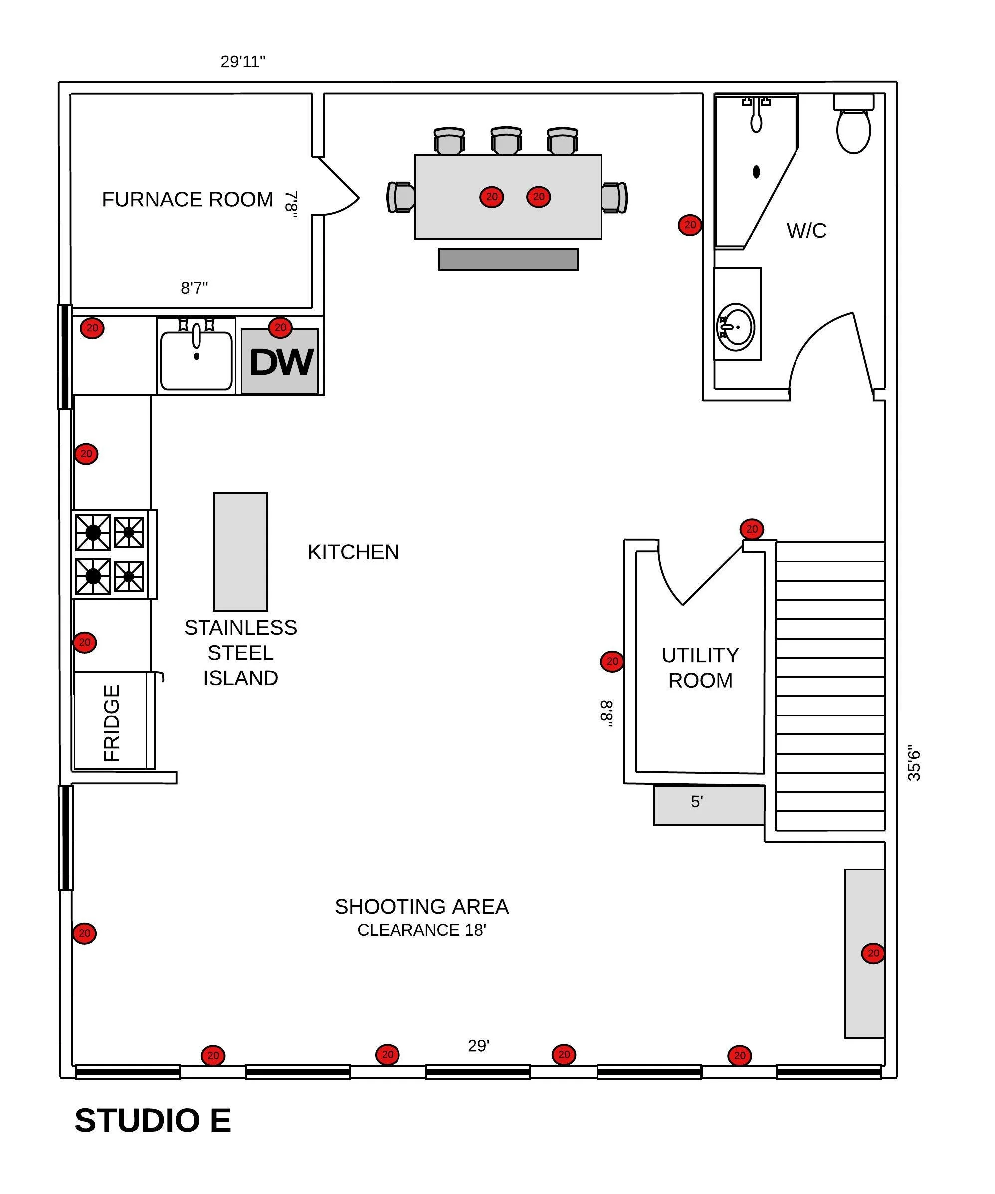 JUNCTION - STUDIO E: 850 SQFT — ALBUM STUDIOS