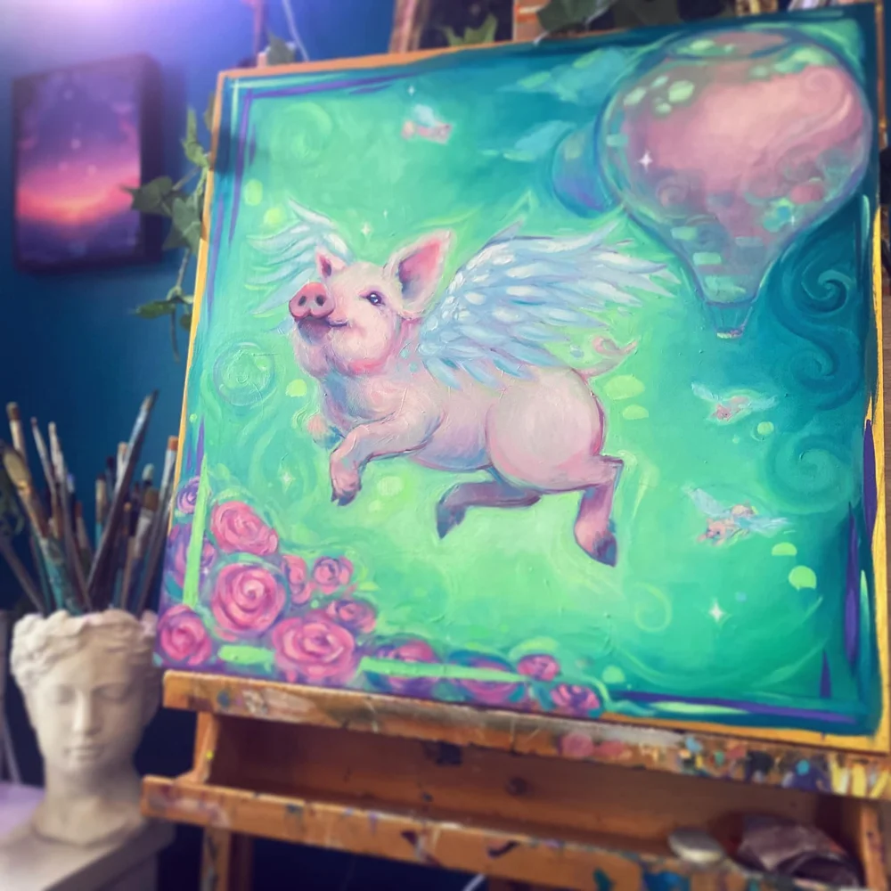 When Pigs Fly Painting