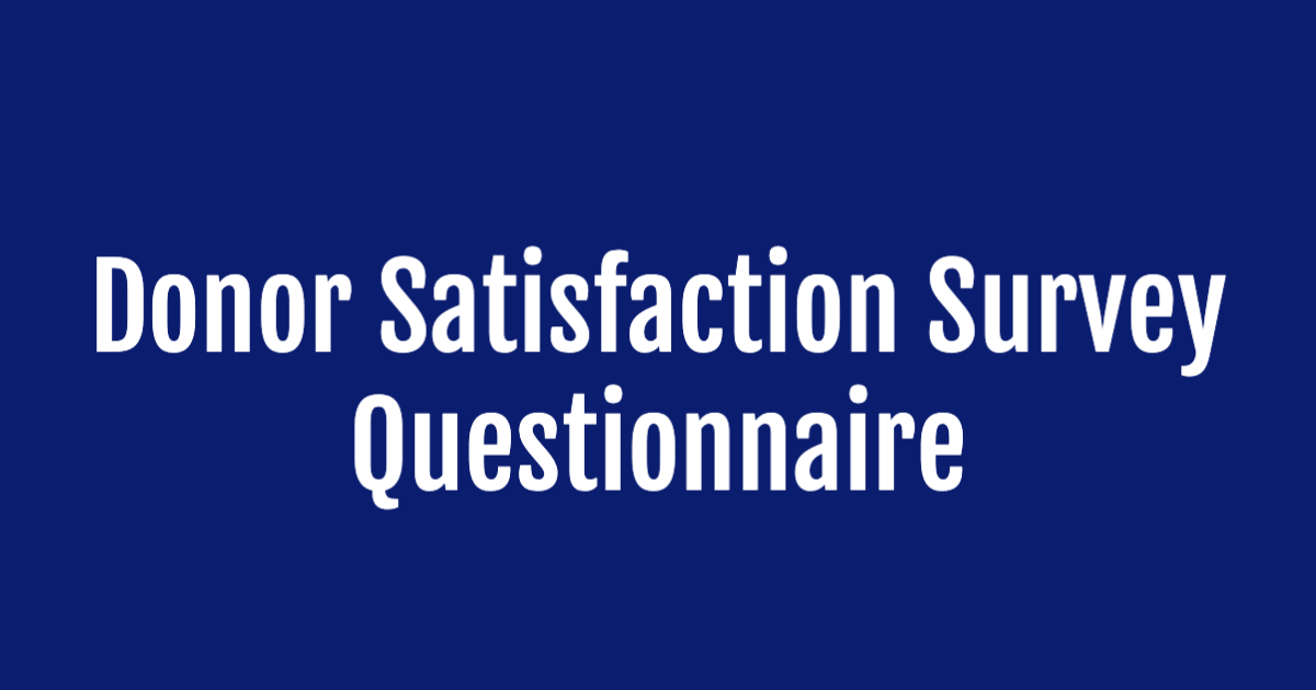 Donor Satisfaction Survey — CAIR-Chicago