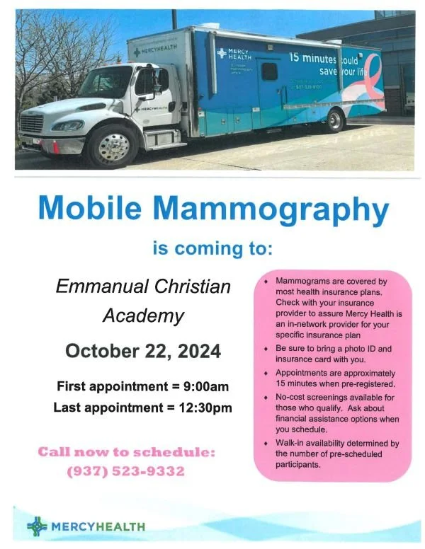 Mobile Mammography at ECA! — Emmanuel Christian Academy