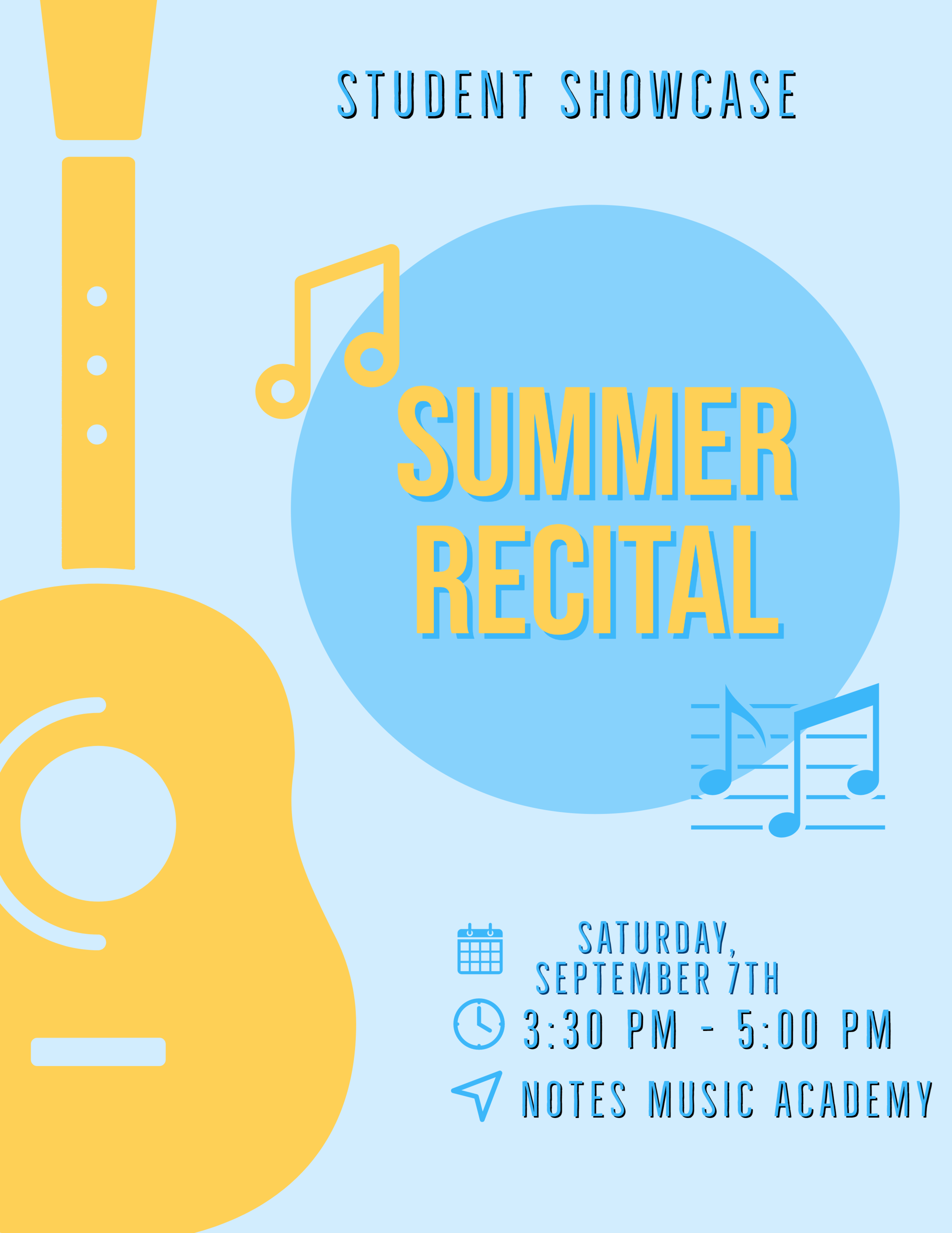 Notes Music Academy — Event Calendar