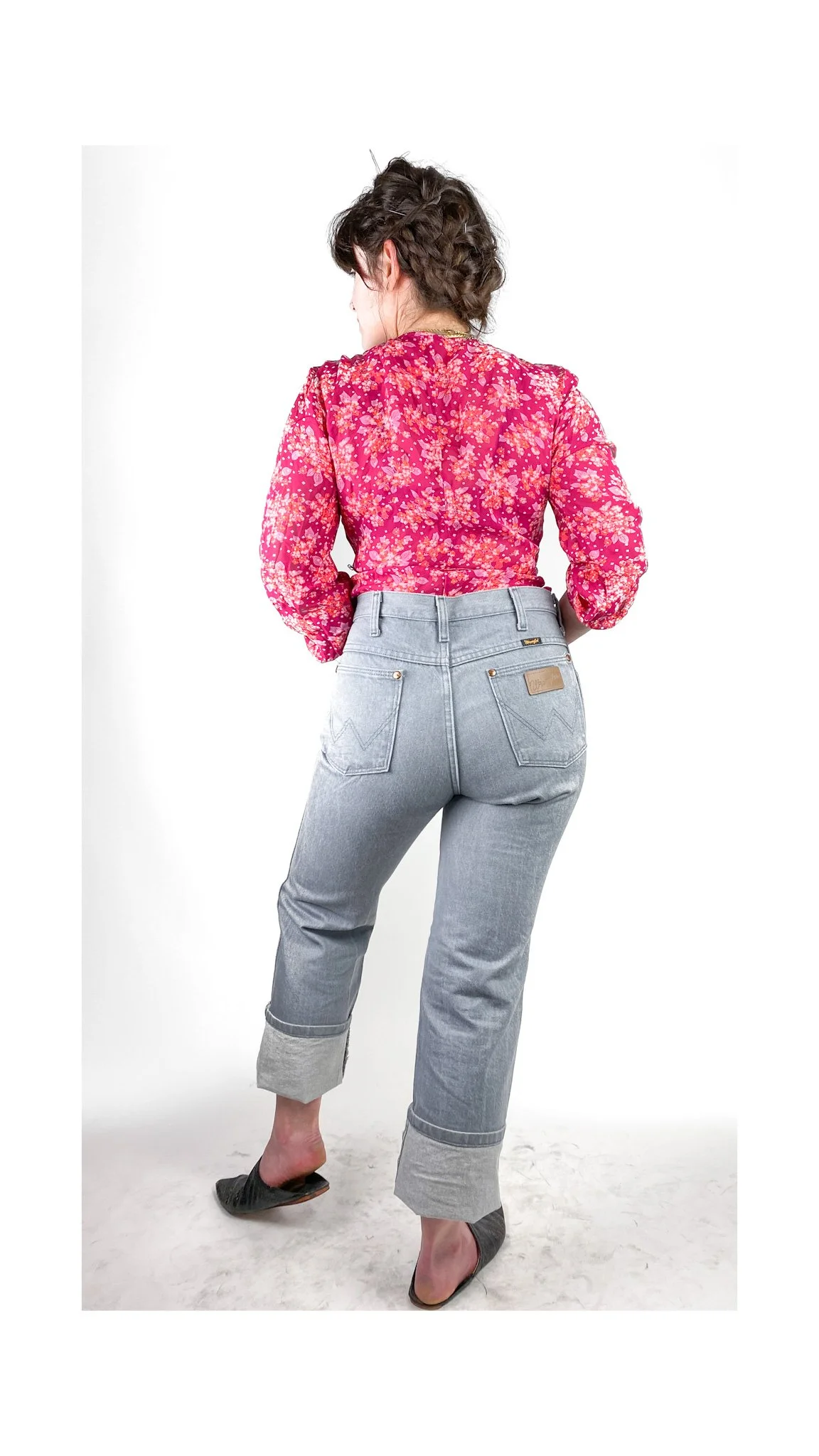 Vintage Red Snap Bell Bottom Jeans (28) | Wild Ways Vintage