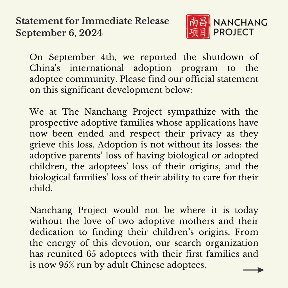 End of an Era: China’s International Adoption Program — Nanchang Project