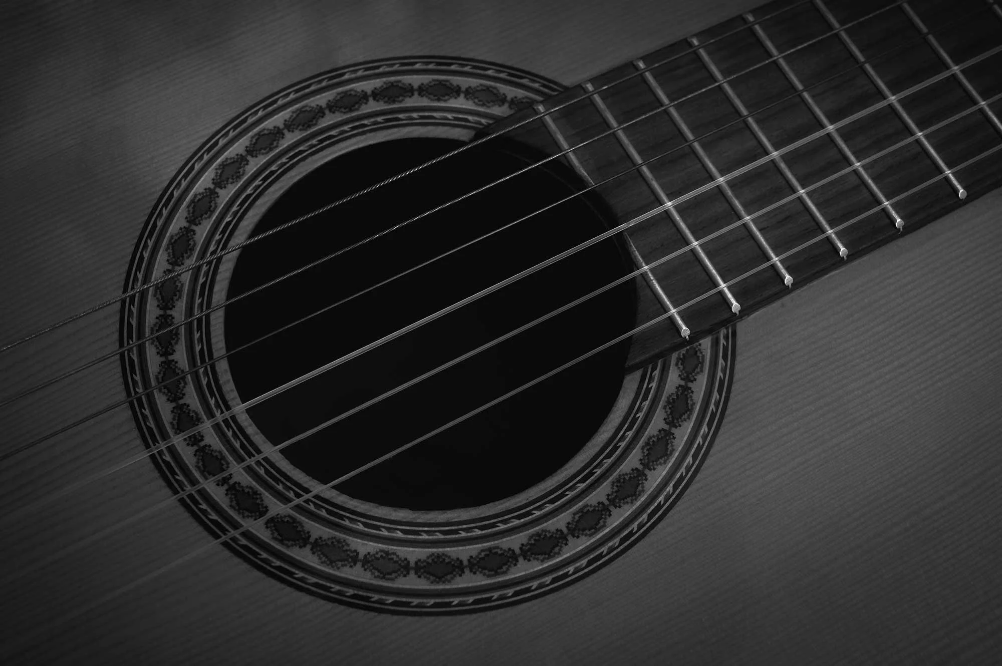 Classical Guitar Wallpaper Black And White
