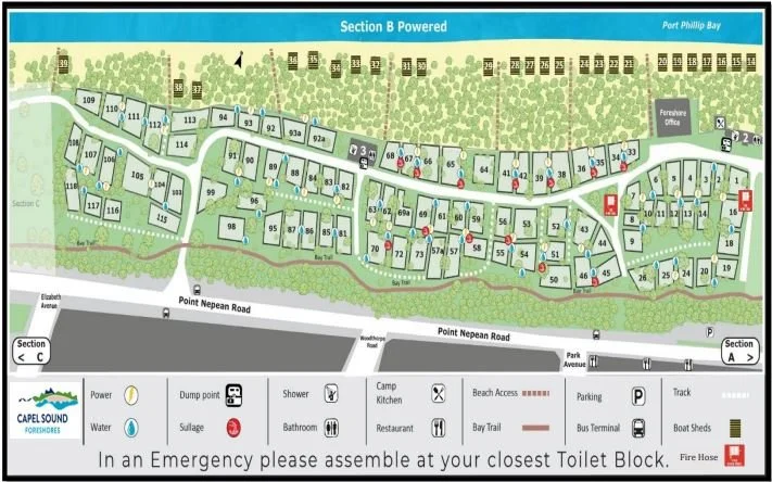 Maps & Site Dimensions — Capel Sound Foreshores