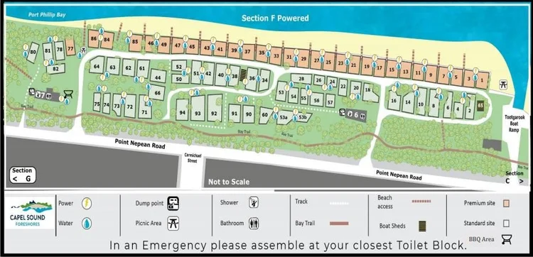 Maps & Site Dimensions — Capel Sound Foreshores
