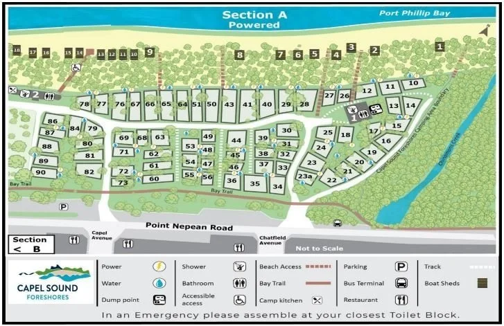 Maps & Site Dimensions — Capel Sound Foreshores