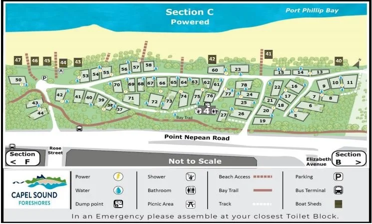 Maps & Site Dimensions — Capel Sound Foreshores