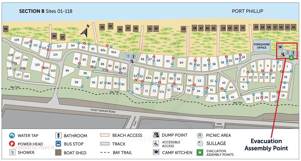 Maps & Site Dimensions — Capel Sound Foreshores