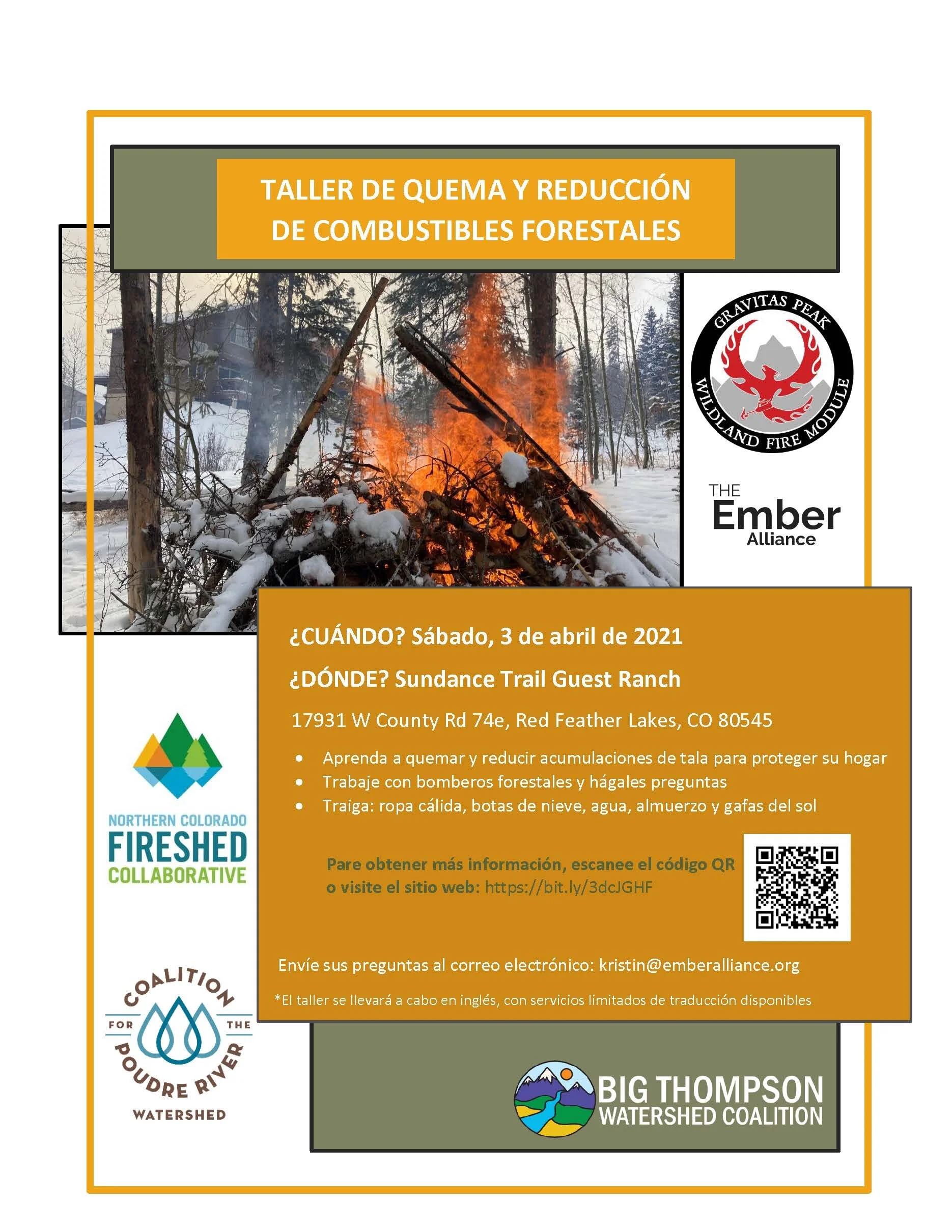Coalition for the Poudre River Watershed-Coming Soon: Pile Burning Workshop for Private Landowners