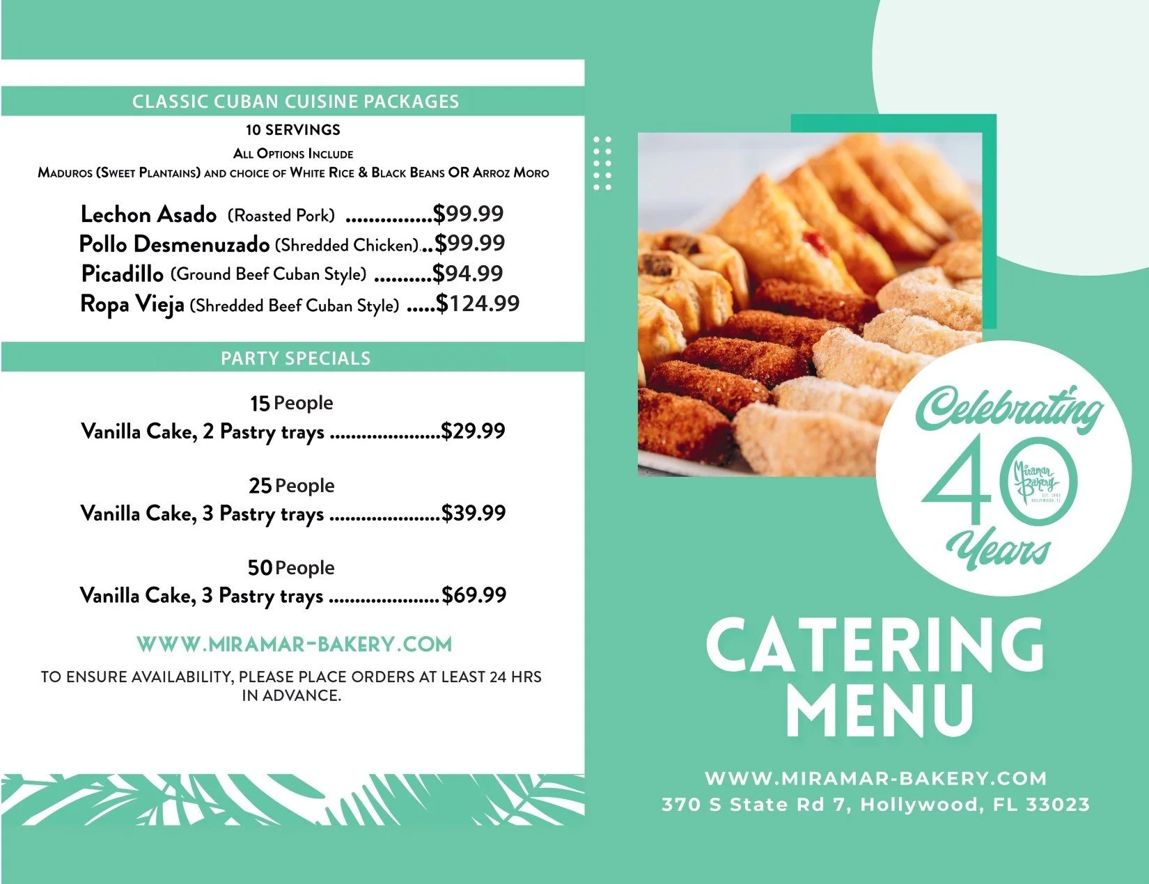 CATERING BUTTON — Miramar Bakery