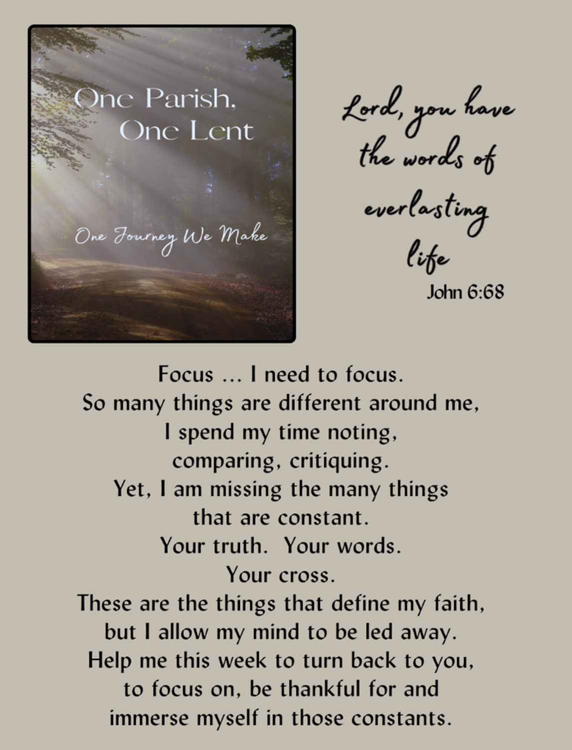 One Parish, One Journey We Make — Sacred Heart Parish