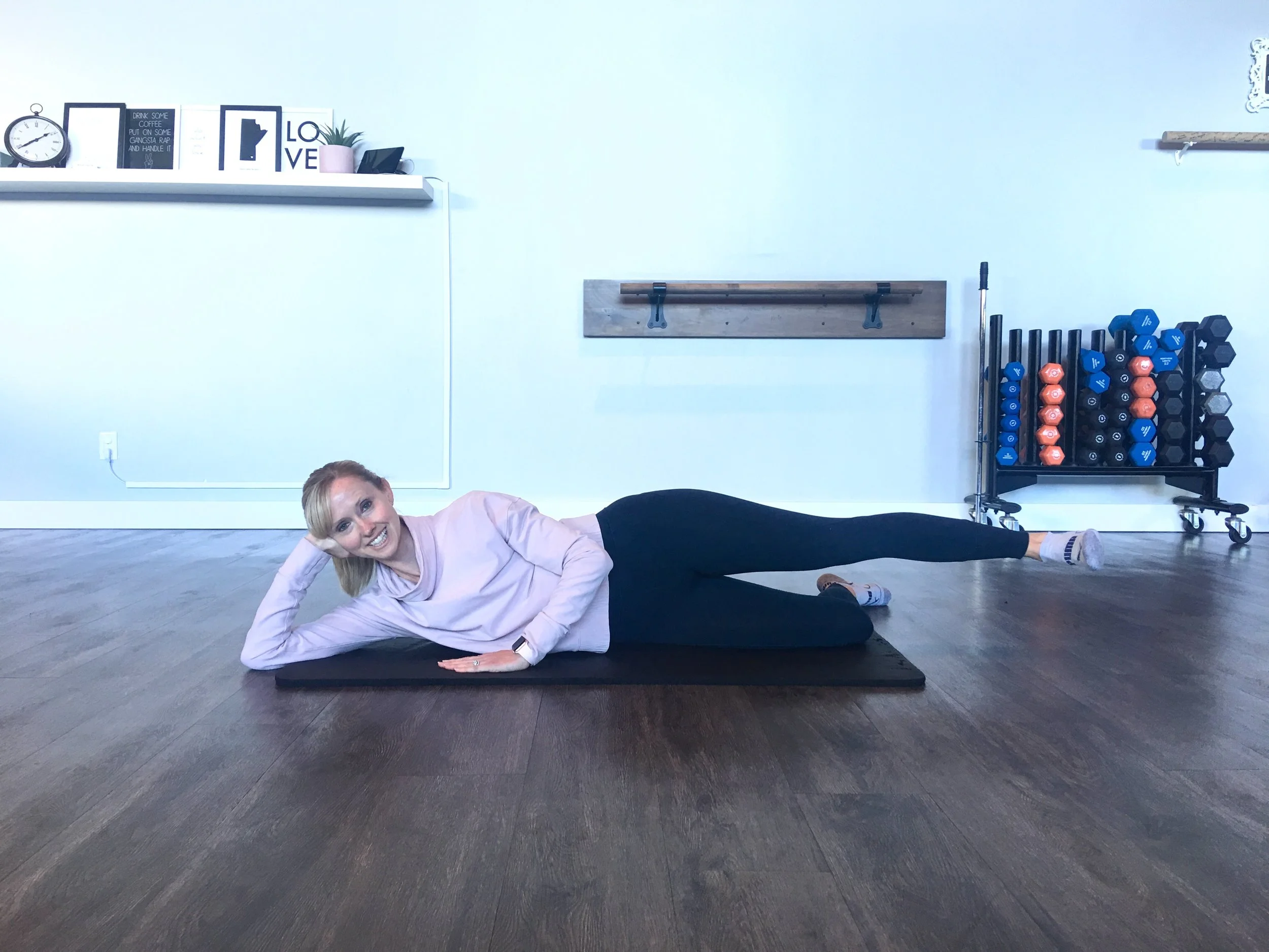 LYING SIDE LEG LIFT — Fifty 5 Fitness