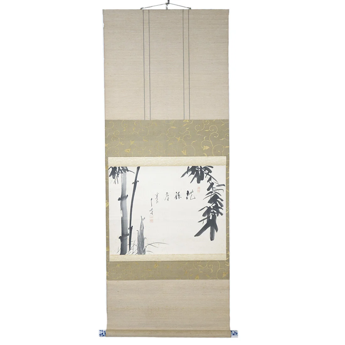 Japanese Scroll With Daruma and Calligraphy — Cargo Inc