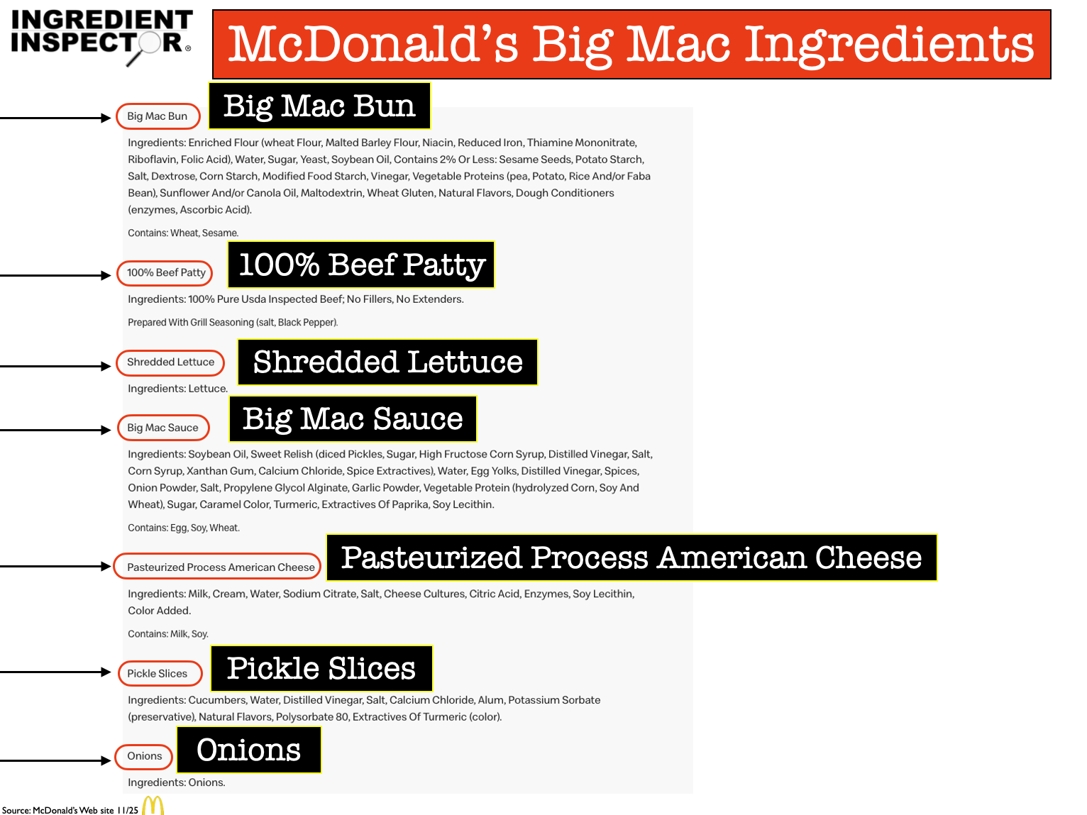 WHAT'S IN A BIG MAC? — Ingredient Inspector