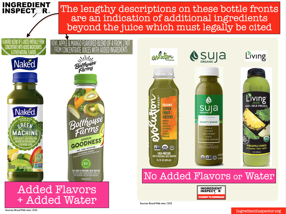 WHICH FRUIT + VEG GREEN DRINKS ARE CLOSEST TO HOMEMADE? — Ingredient ...