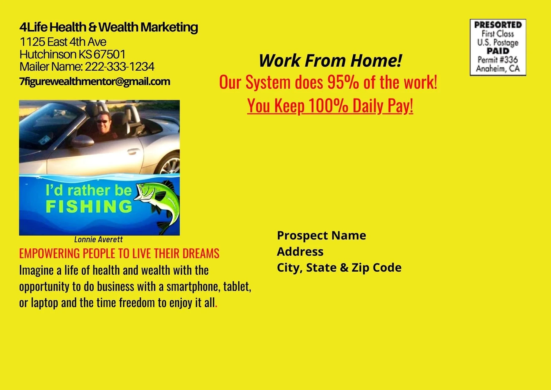 4Life Print & Mail Postcards — MARKETING SYSTEMS INTEGRATED