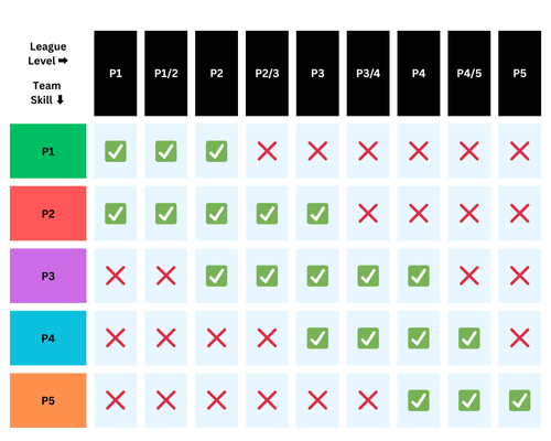 Skill Level Compliance and Explainer — NYC Footy