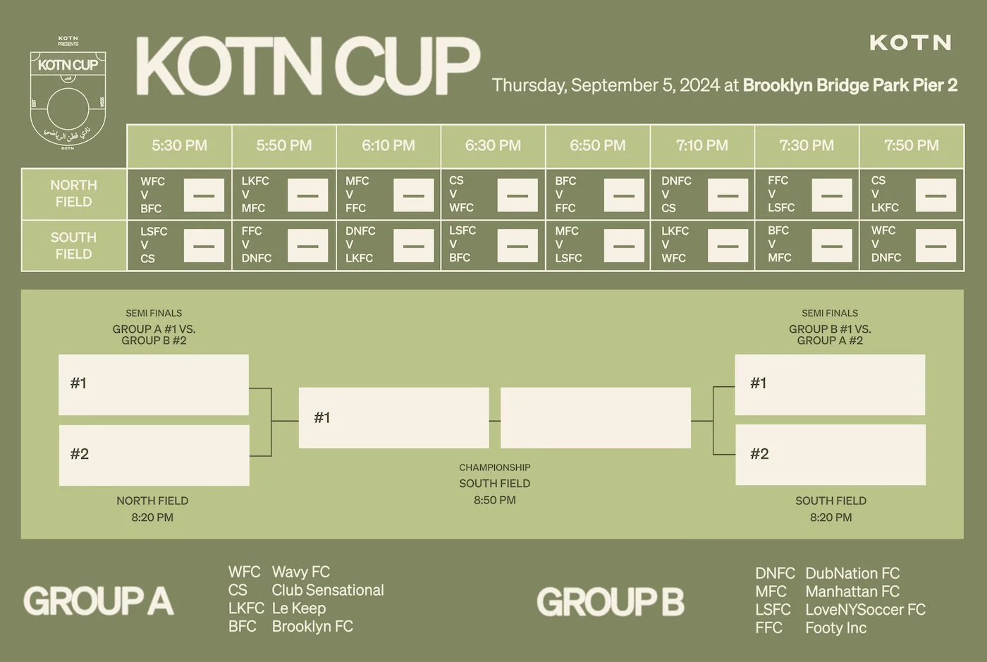 The KOTN Cup - a 7v7 Soccer Tournament and Celebration of Fashion ...