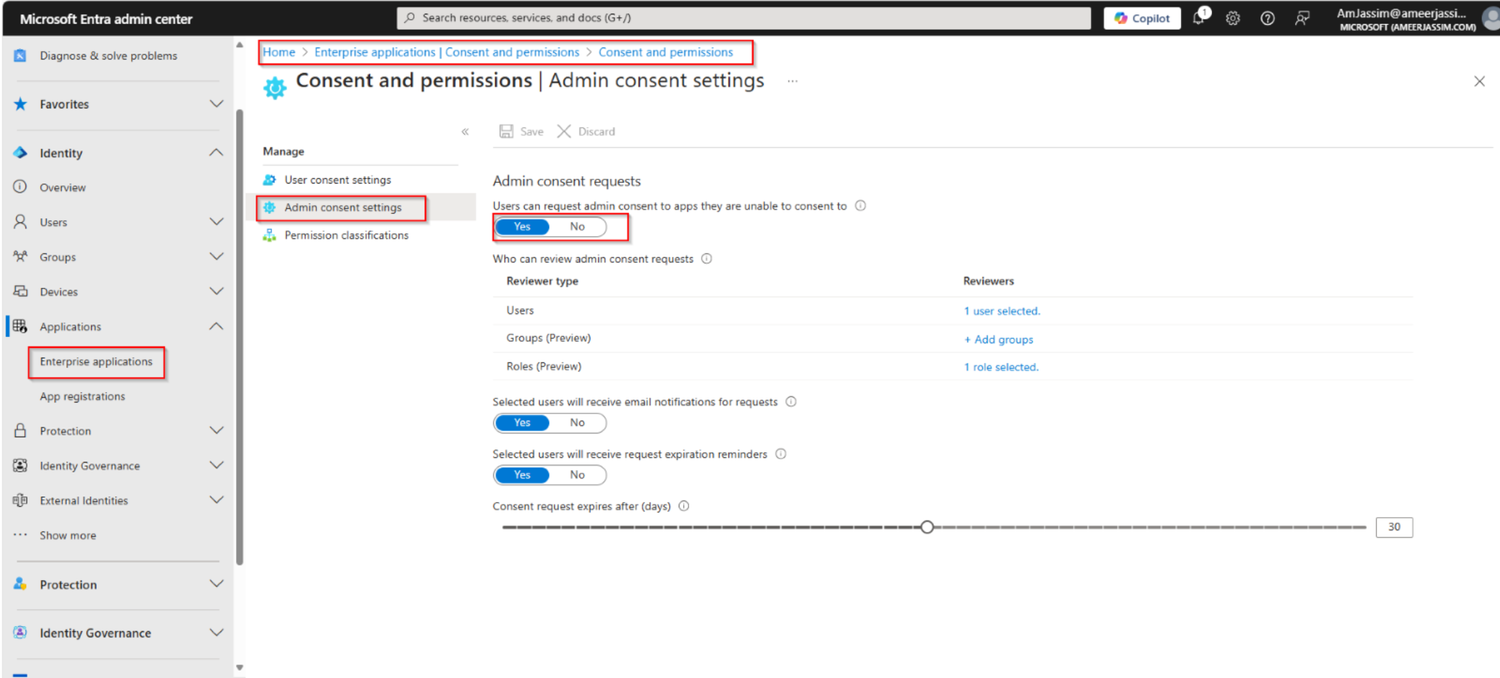 Enabling Admin Consent Workflow in Microsoft Entra ID
