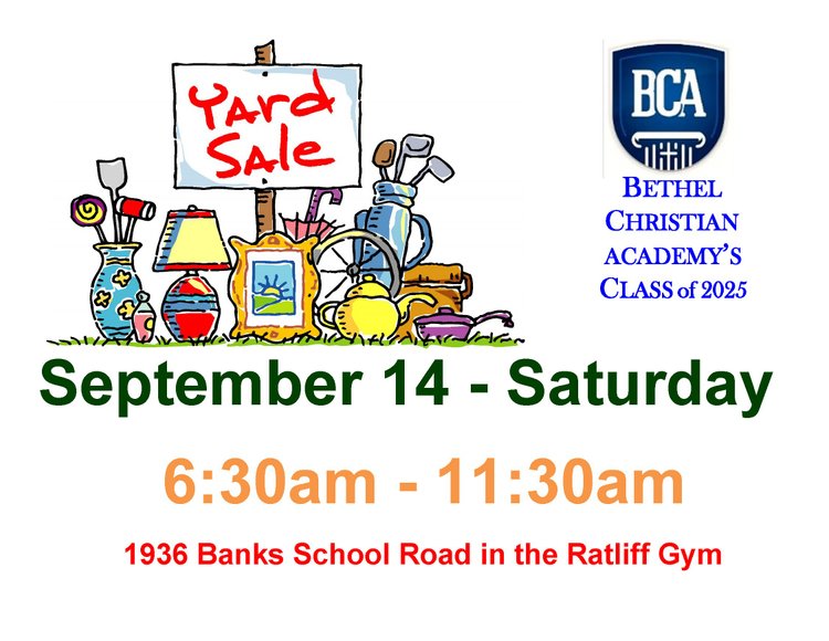 Event: BCA Class of 2025 Yard Sale — Neuse News
