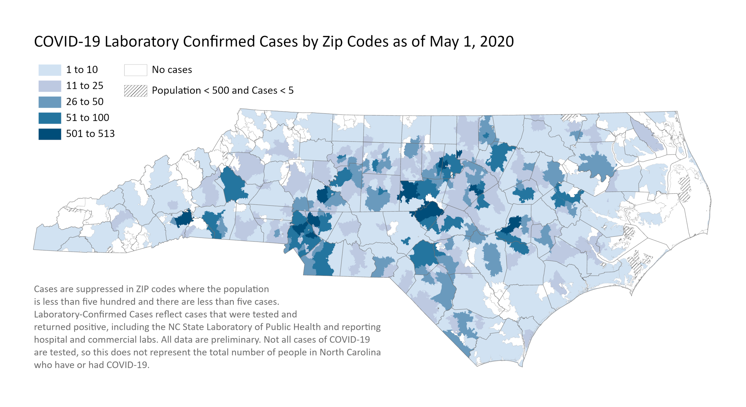 Zip Code data released by NCDHHS: Weekly COVID-19 case count in North ...