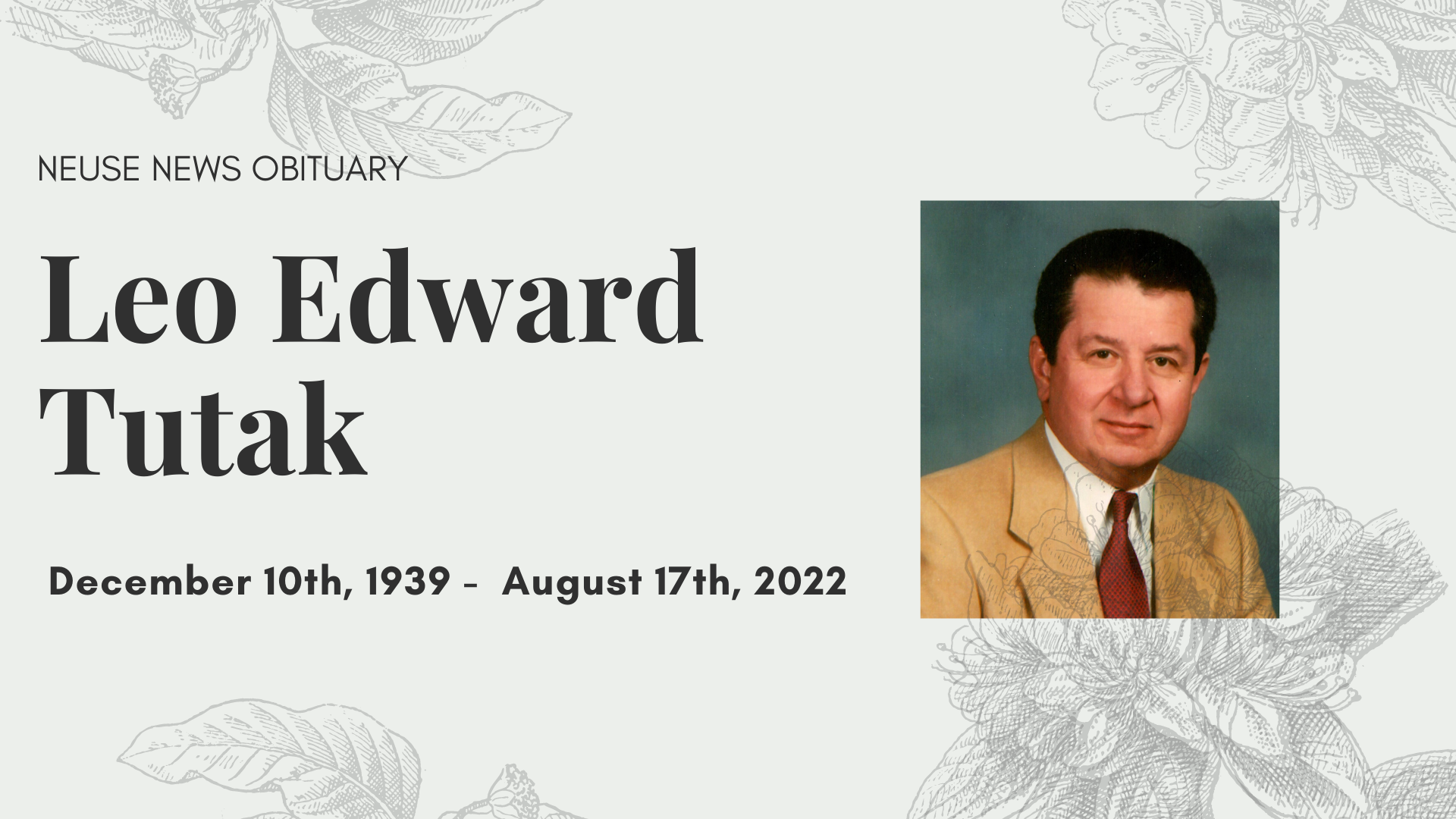 Obituary: Leo Edward Tutak — Neuse News