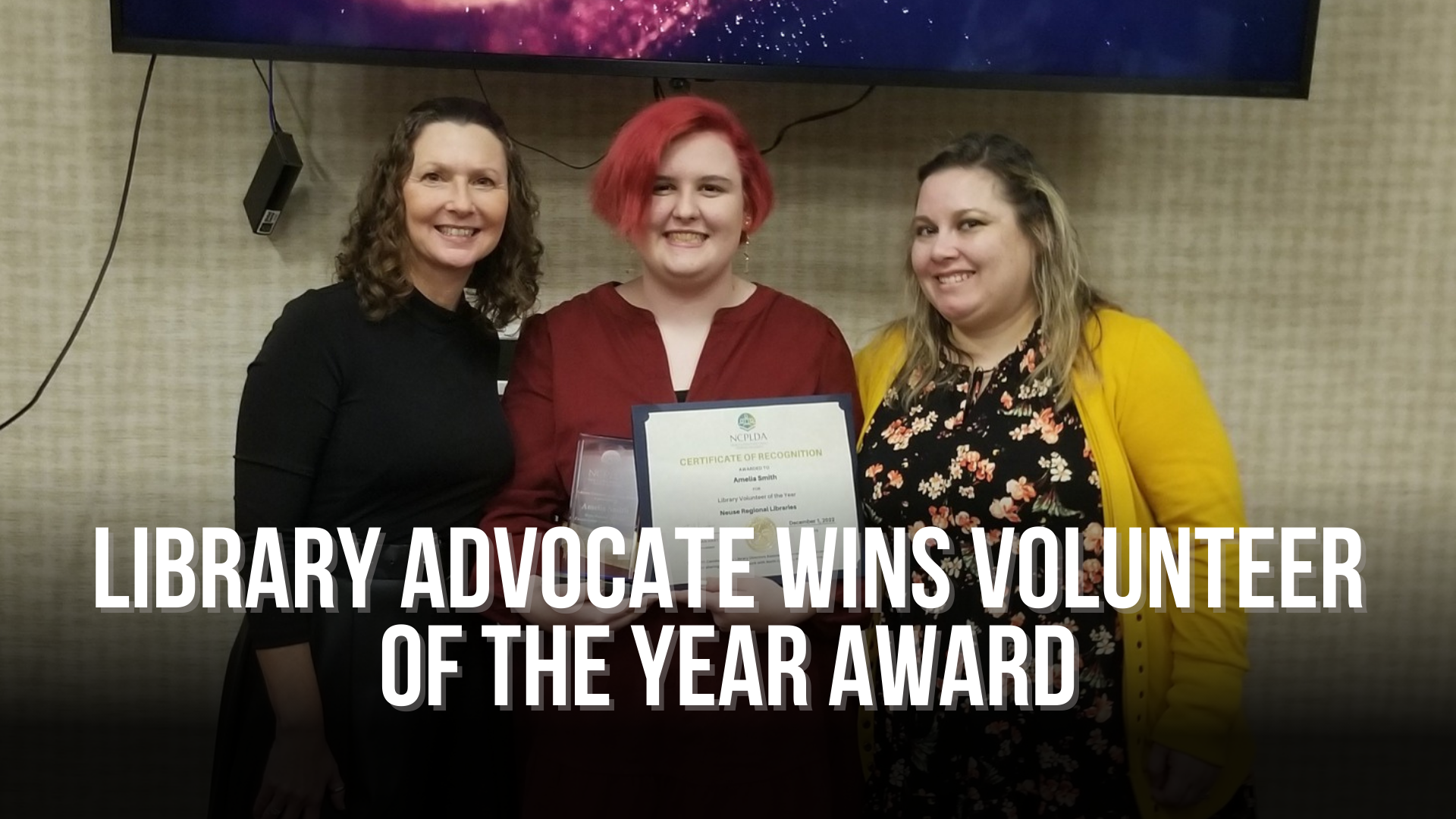 Library advocate wins volunteer of the year award — Neuse News