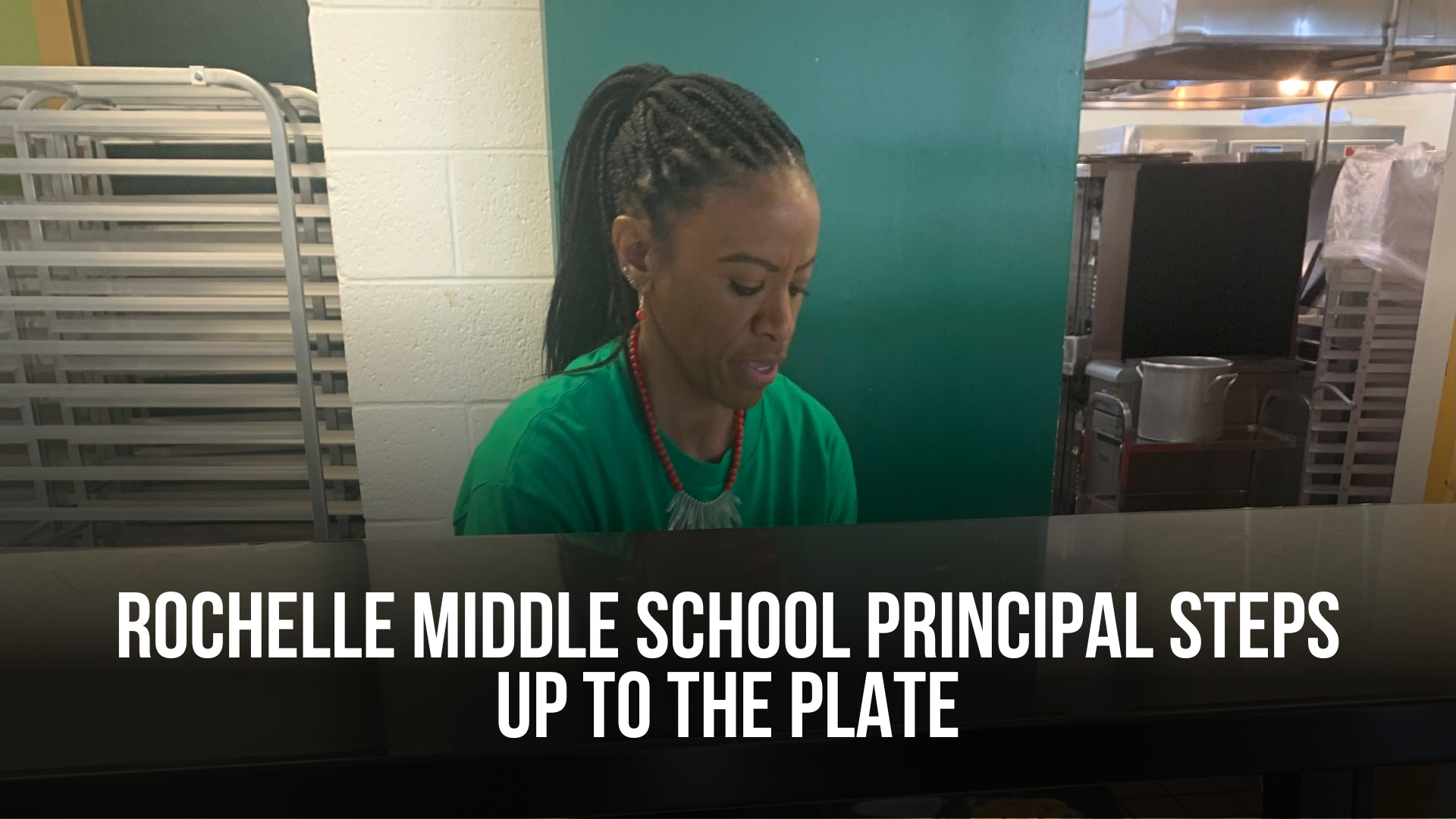Rochelle Middle School principal steps up to the plate — Neuse News